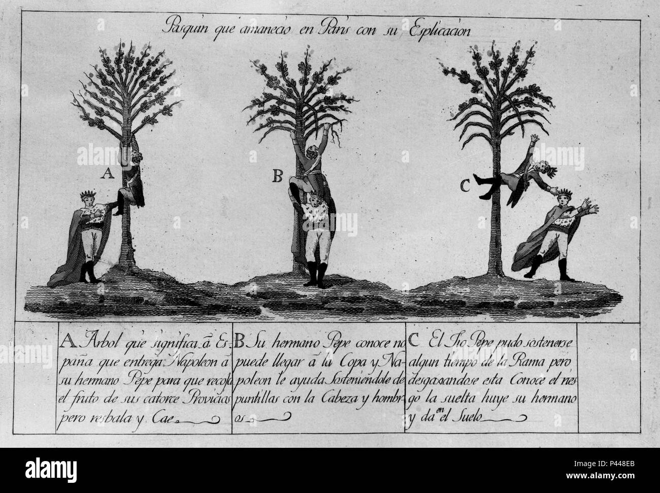 SATIRA DE NAPOLEON Y SU HERMANO JOSE - PASQUIN QUE AMANECIO EN PARIS ...