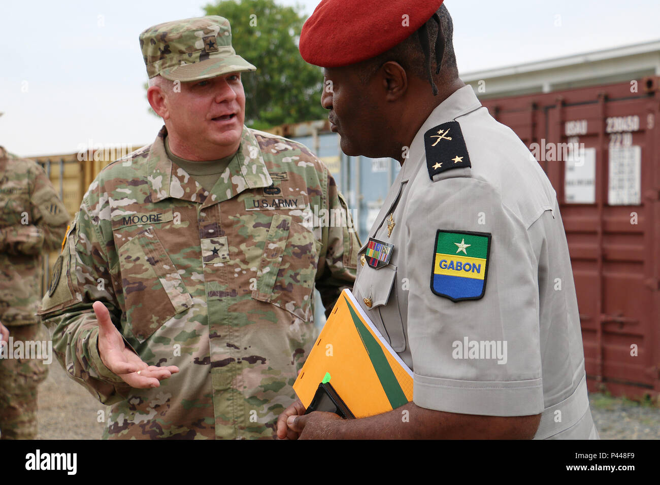 Brig. Gen. Kenneth Moore (left), deputy commander, U.S. Army Africa ...