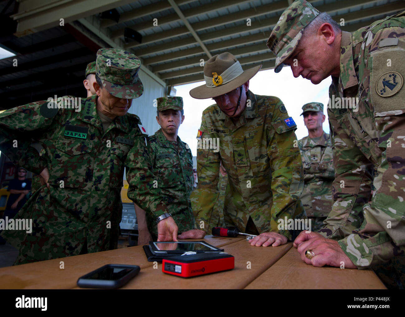 MARINE CORPS BASE HAWAII – U.S. and foreign military personnel inspect ...