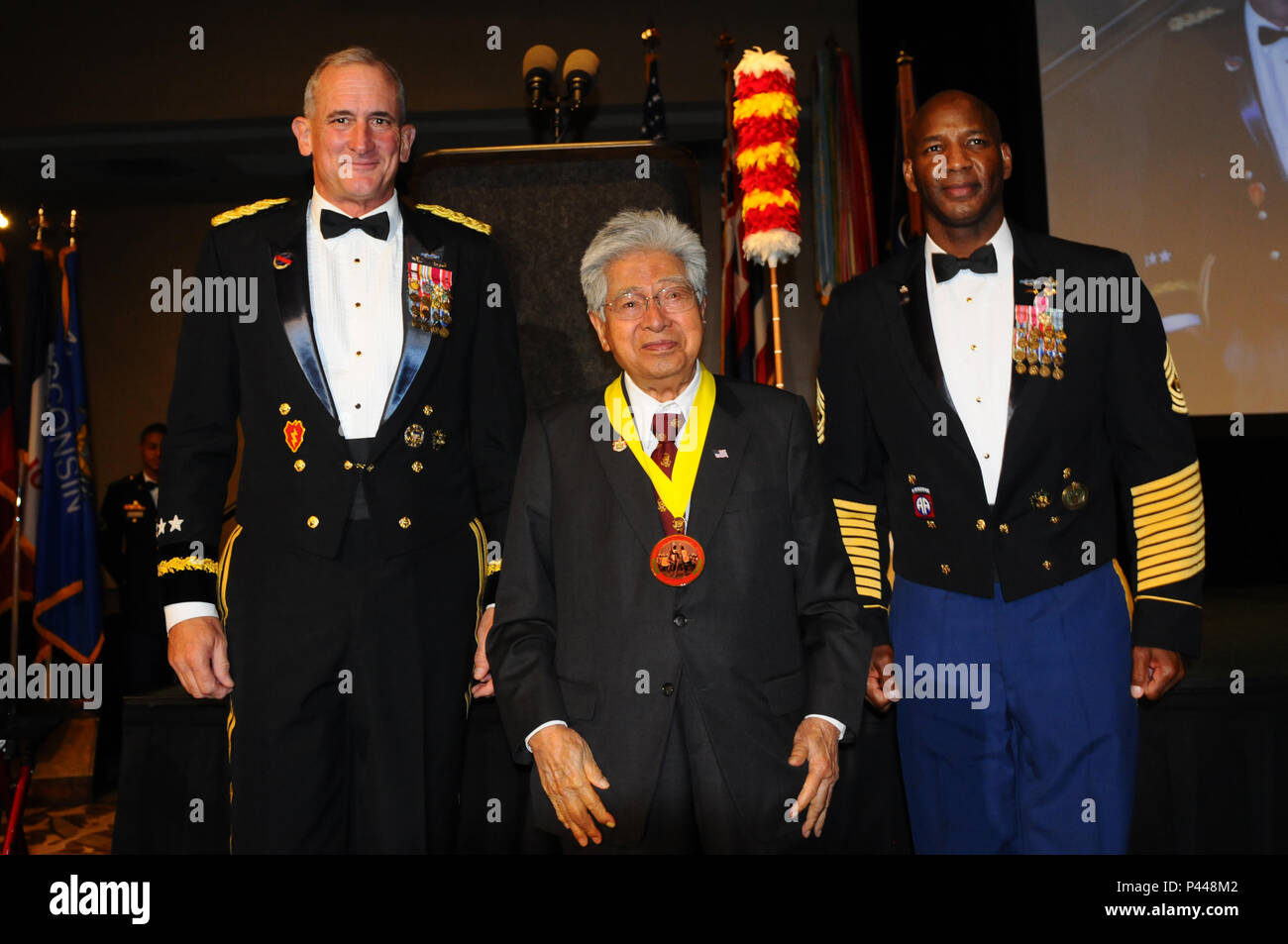 Gen. Robert B. Brown (left), U.S. Army Pacific commanding general, and ...