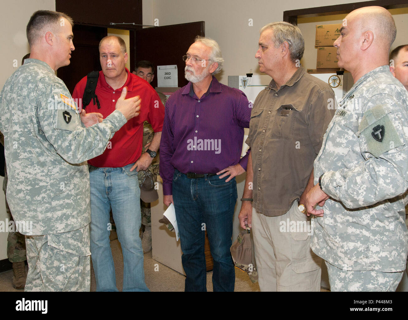 Lt. Col. Mike Wallace (left), an Operations Officer with the 36th ...