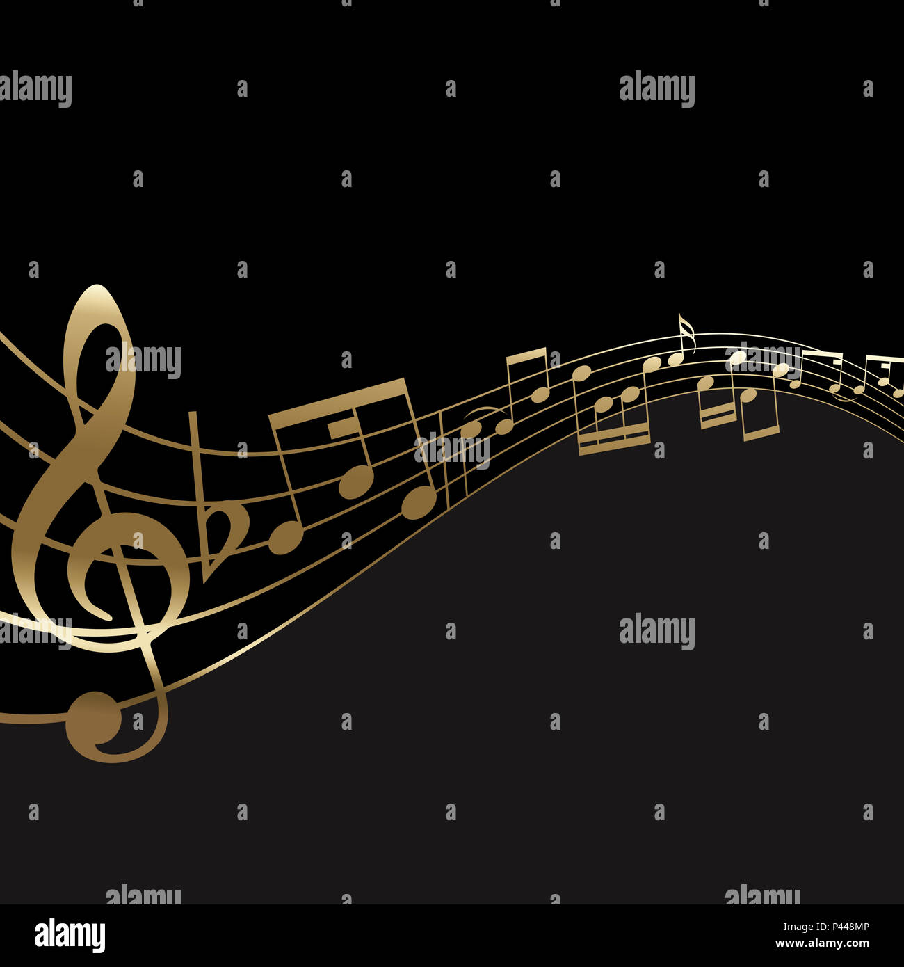 Abstract background with a music notes background Stock Photo - Alamy