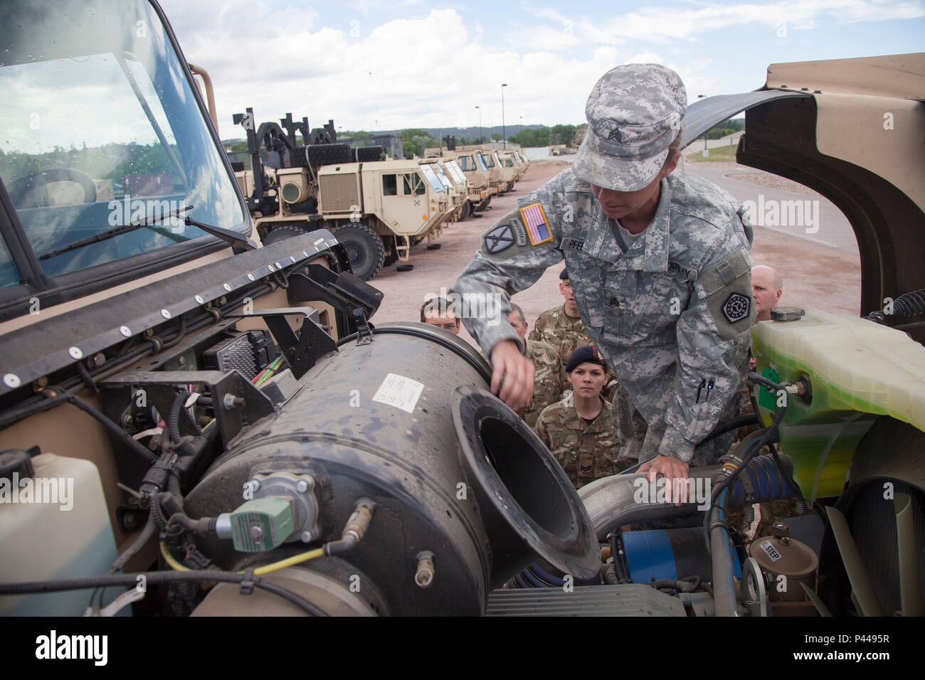 U.S. Army Sgt. Keri Pfeifer with the 1244th Transportation Motor ...