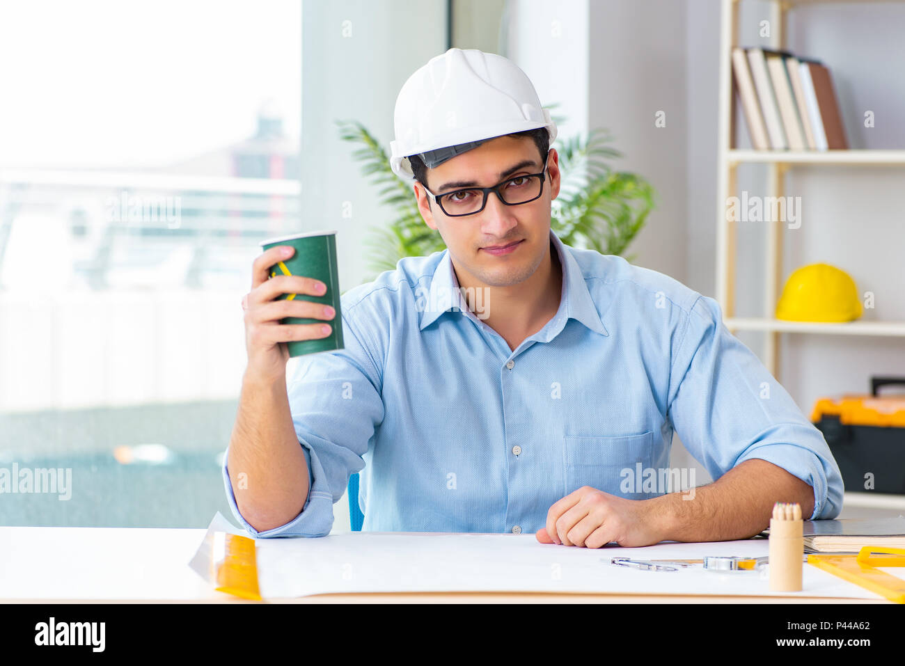 Construction engineer working on new project Stock Photo - Alamy