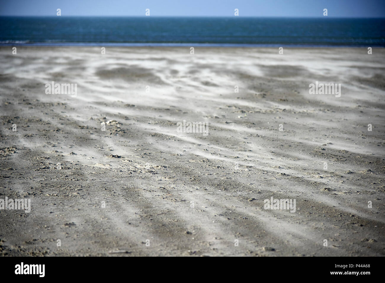 Abstract long exposure landscape of the beach and the shoreline with ...