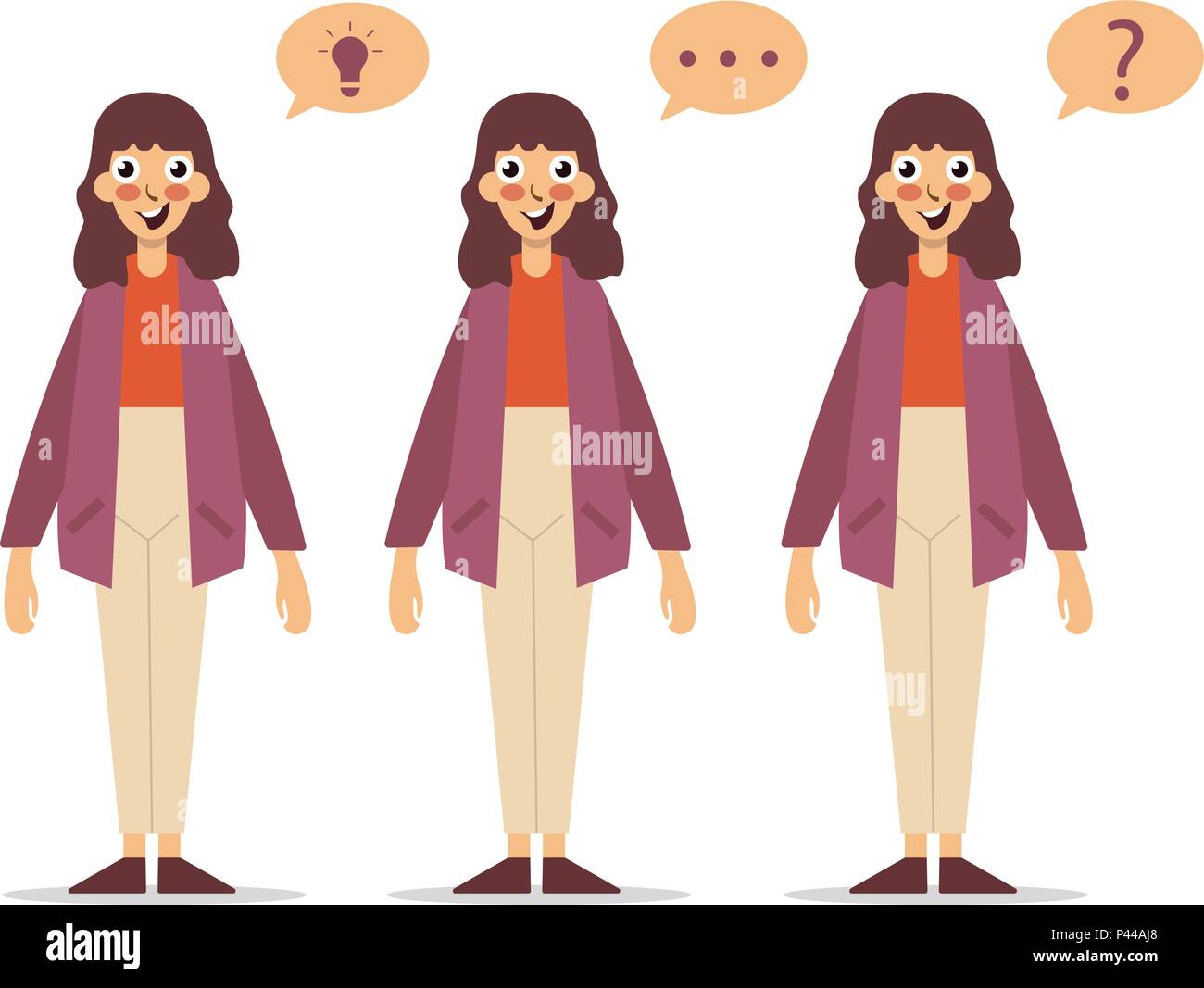 Vector character girl Stock Vector Image & Art - Alamy