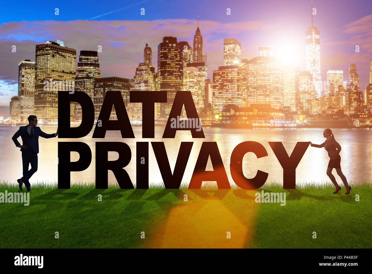 Data privacy concept in modern IT technology Stock Photo - Alamy
