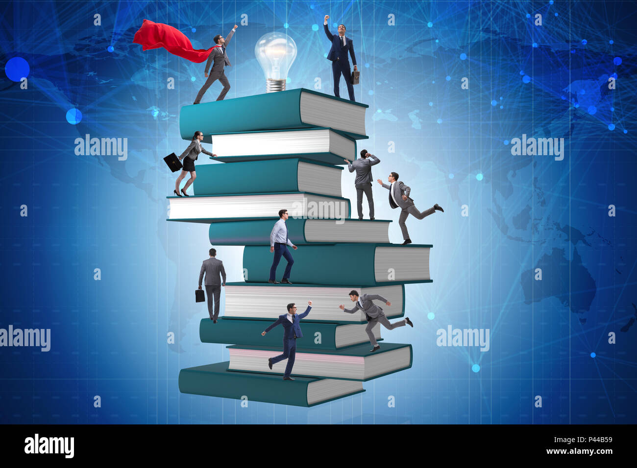 Education concept with books and people Stock Photo - Alamy