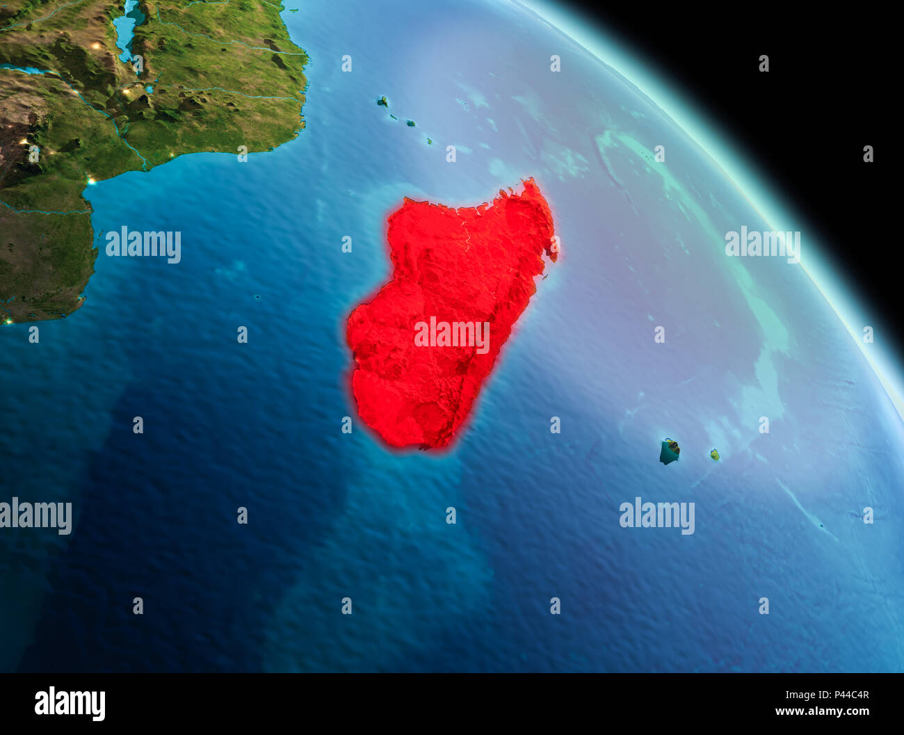 Africa madagascar satellite image hi-res stock photography and images ...