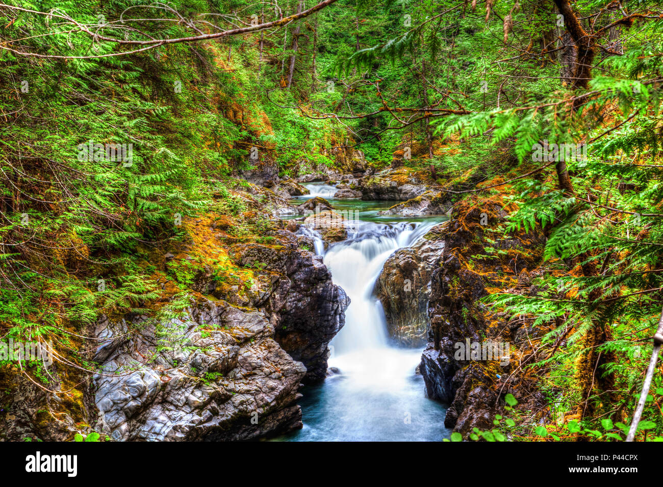 Little Qualicum Falls (lower falls) near Qualicum Beach and Parksville ...