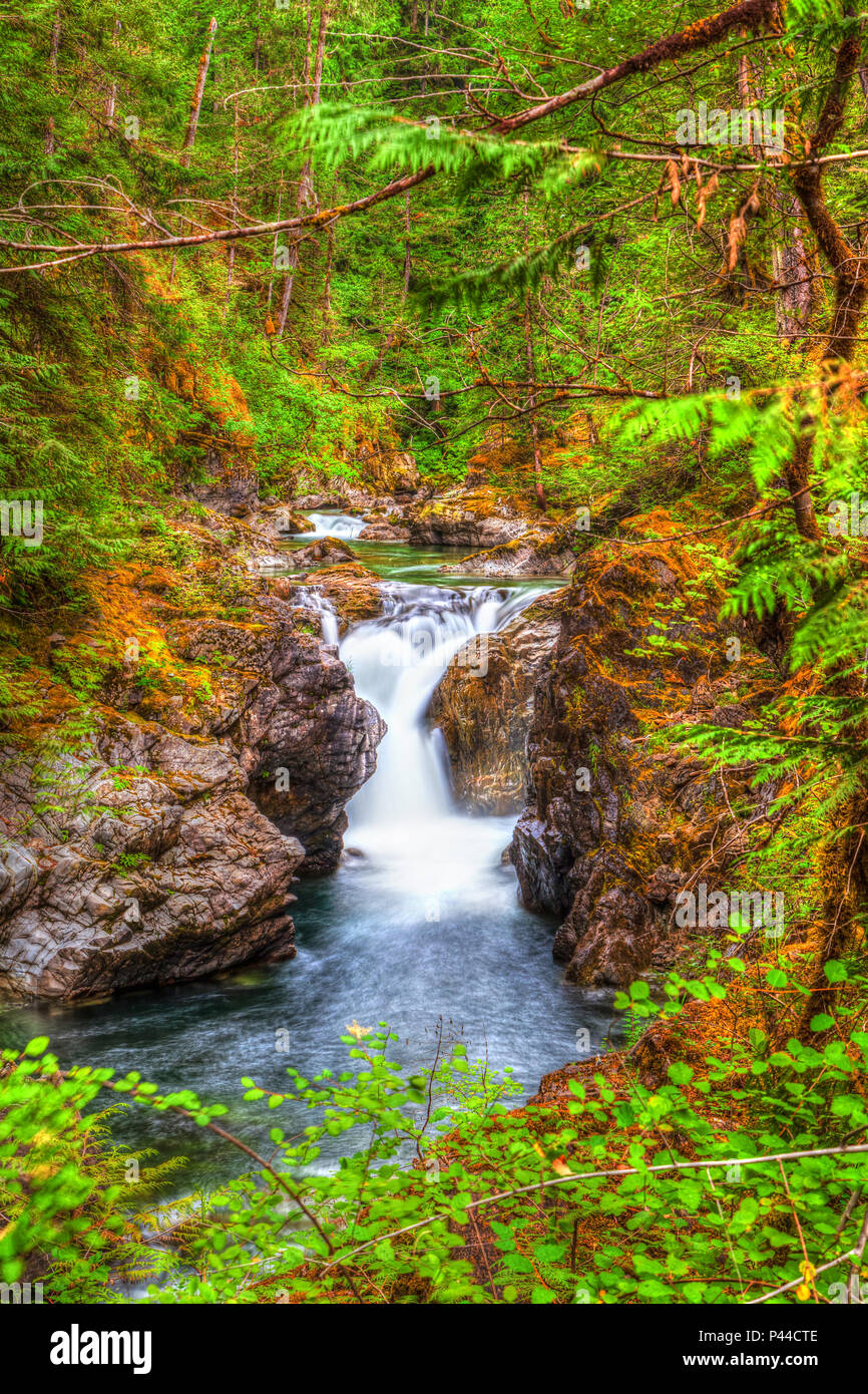 Little Qualicum Falls (lower falls) near Qualicum Beach and Parksville ...