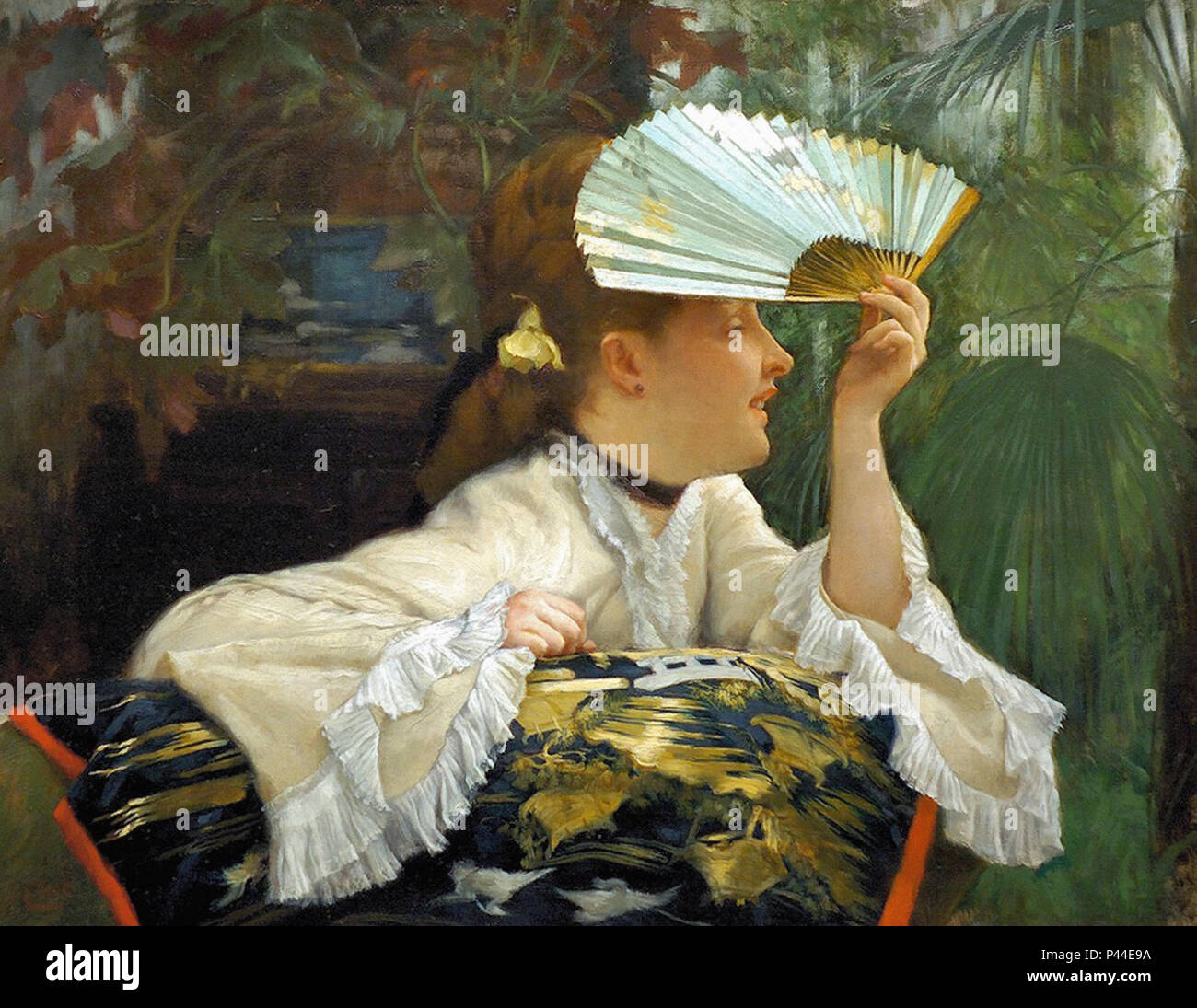 Tissot James Jacques - the Fan Stock Photo - Alamy