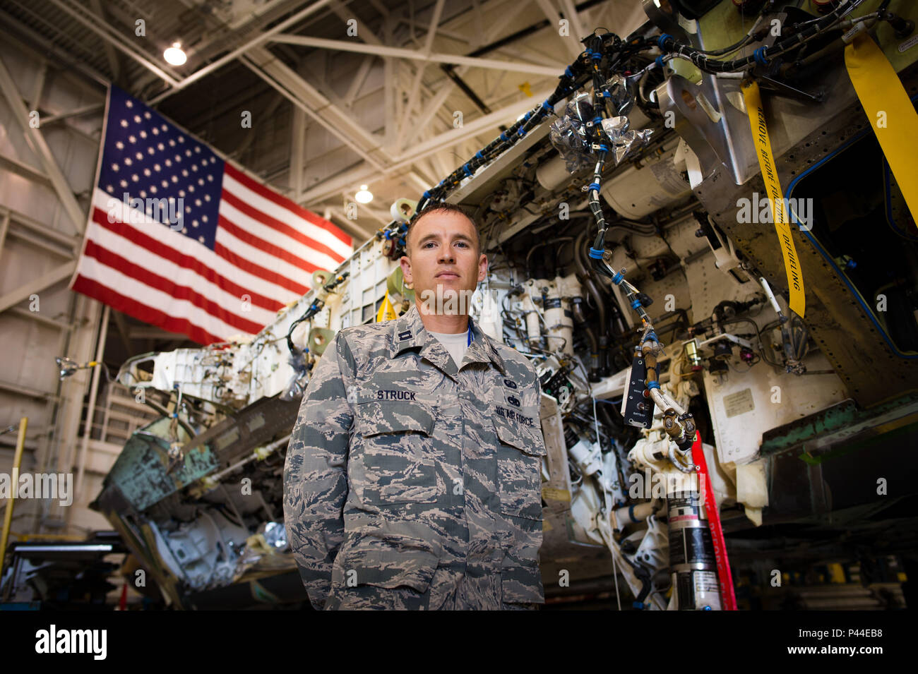 Capt. Jared Struck, an aircraft maintenance officer assigned to the ...