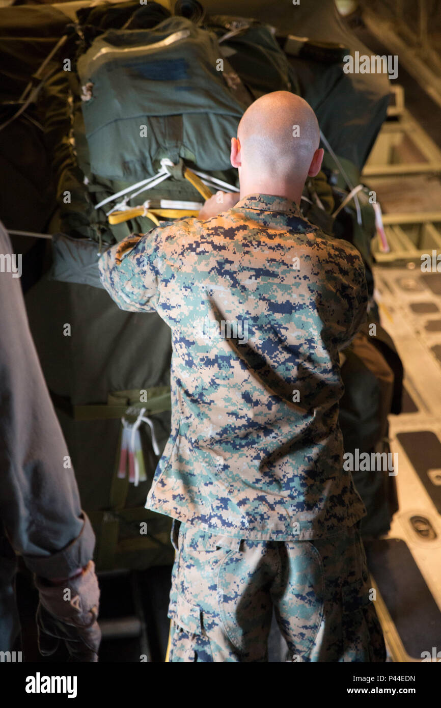 U.S. Marine Corps Sgt. Joshua Taylor, a parachute rigger with Special ...