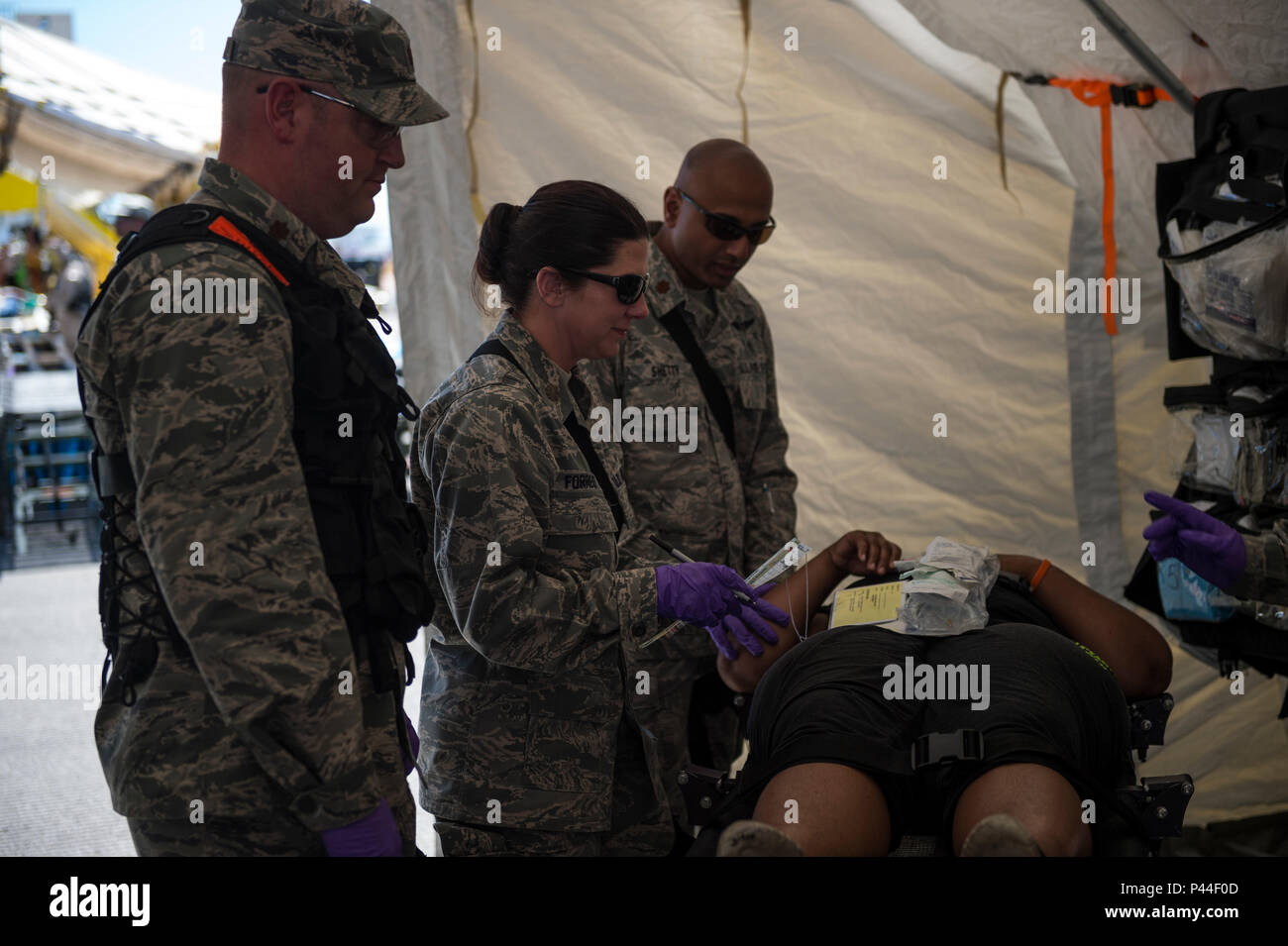 New York Air National Guard medical teams evaluate and treat ...