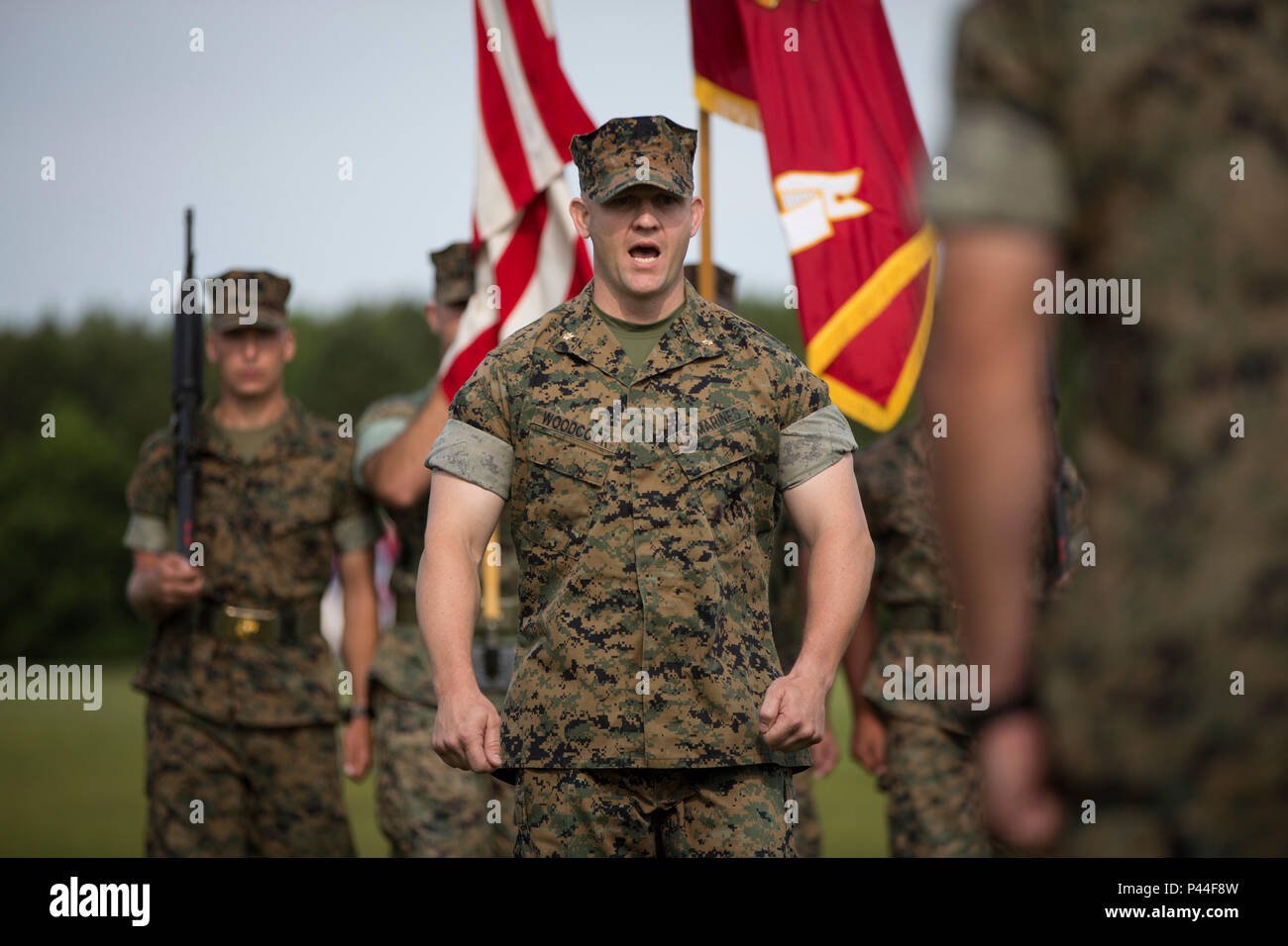 U.S. Marine Maj. Douglas A. Woodcock, the Executive Officer of ...