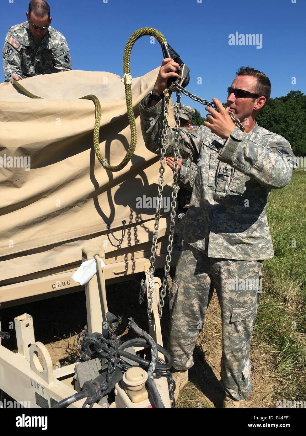 Sgt. 1st Class Jeven Keding, a platoon sergeant with Alpha Battery, 2nd ...