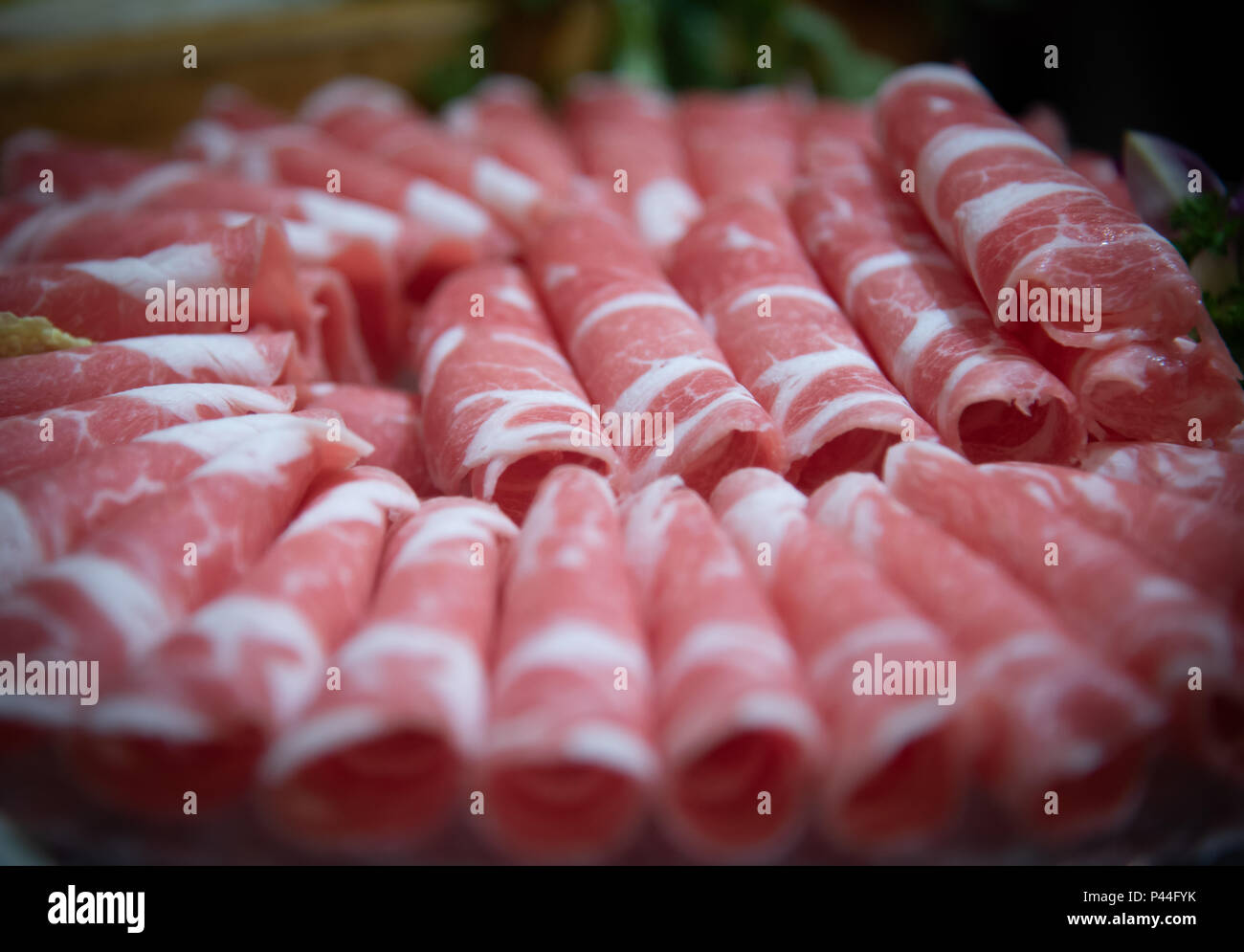 Rolls of raw beef mutton rolls beef meat ready to be cooked Stock Photo ...