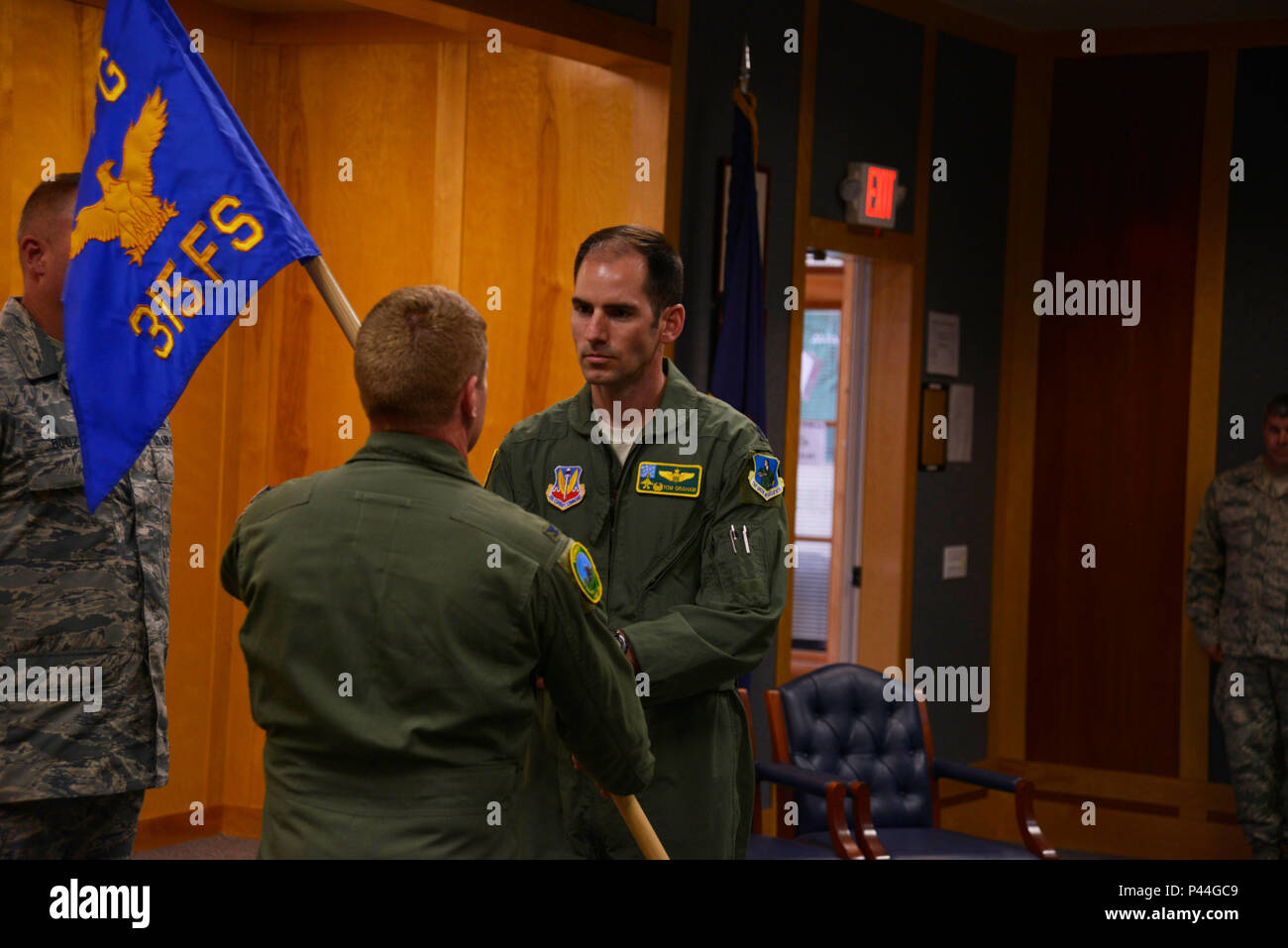 U.S. Air Force Col. James McCune, Commander, 495th Fighter Group ...