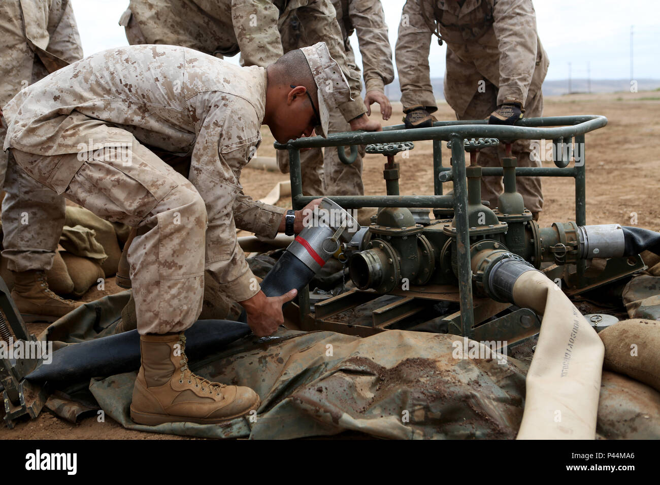 Bulk fuel and water purification Marines from 6th Engineer Support ...
