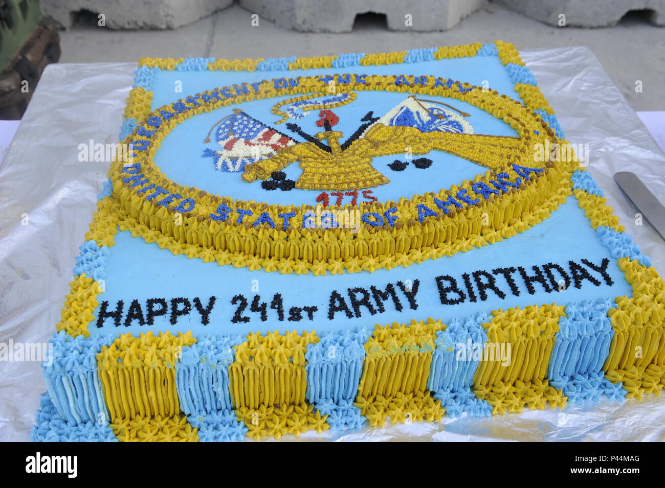 USFOR-A cake for the 241st Army Birthday Stock Photo - Alamy