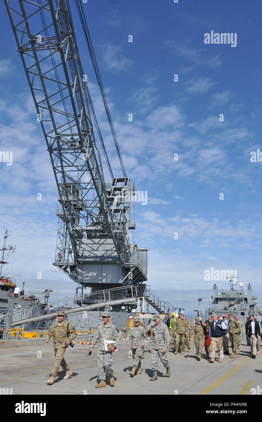 Distinguished visitors tour the Port of Tacoma, Wash., June 8. Various ...