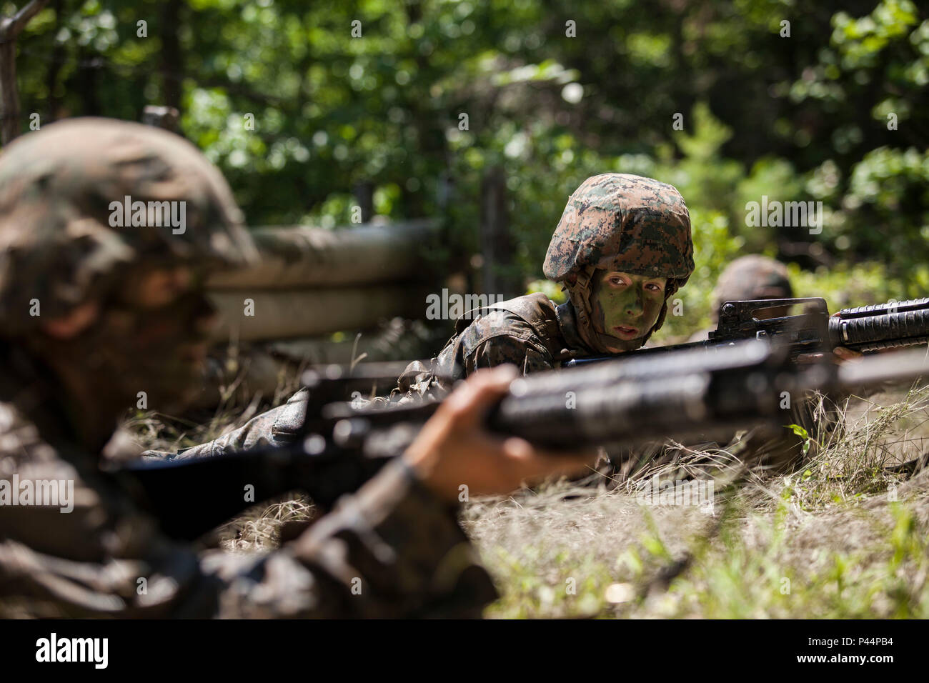 Candidates with Charlie Company, Officer Candidate School (OCS) conduct ...