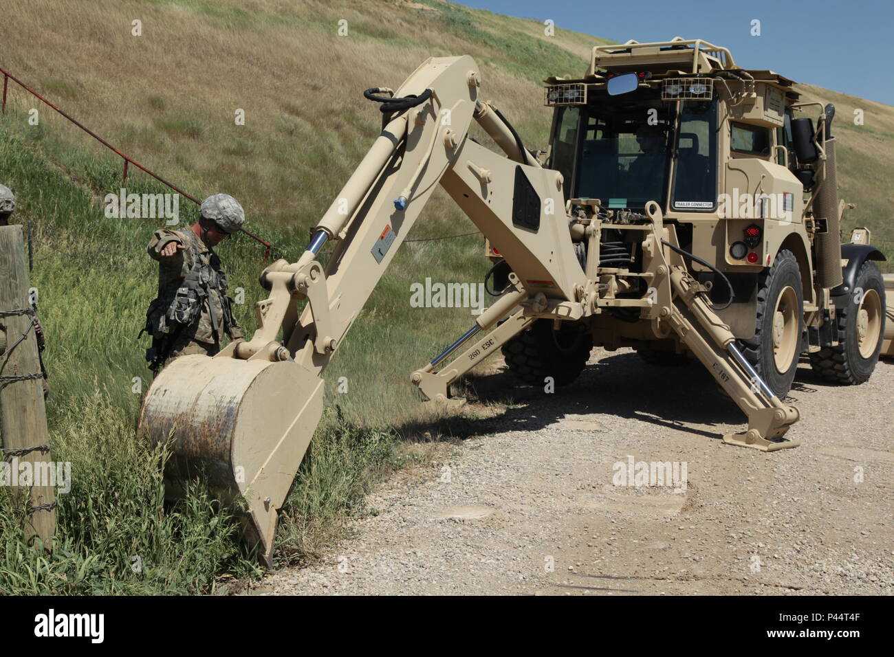 U.S. Army Sgt. Jed Laber, with the 260th Engineer Support Company ...