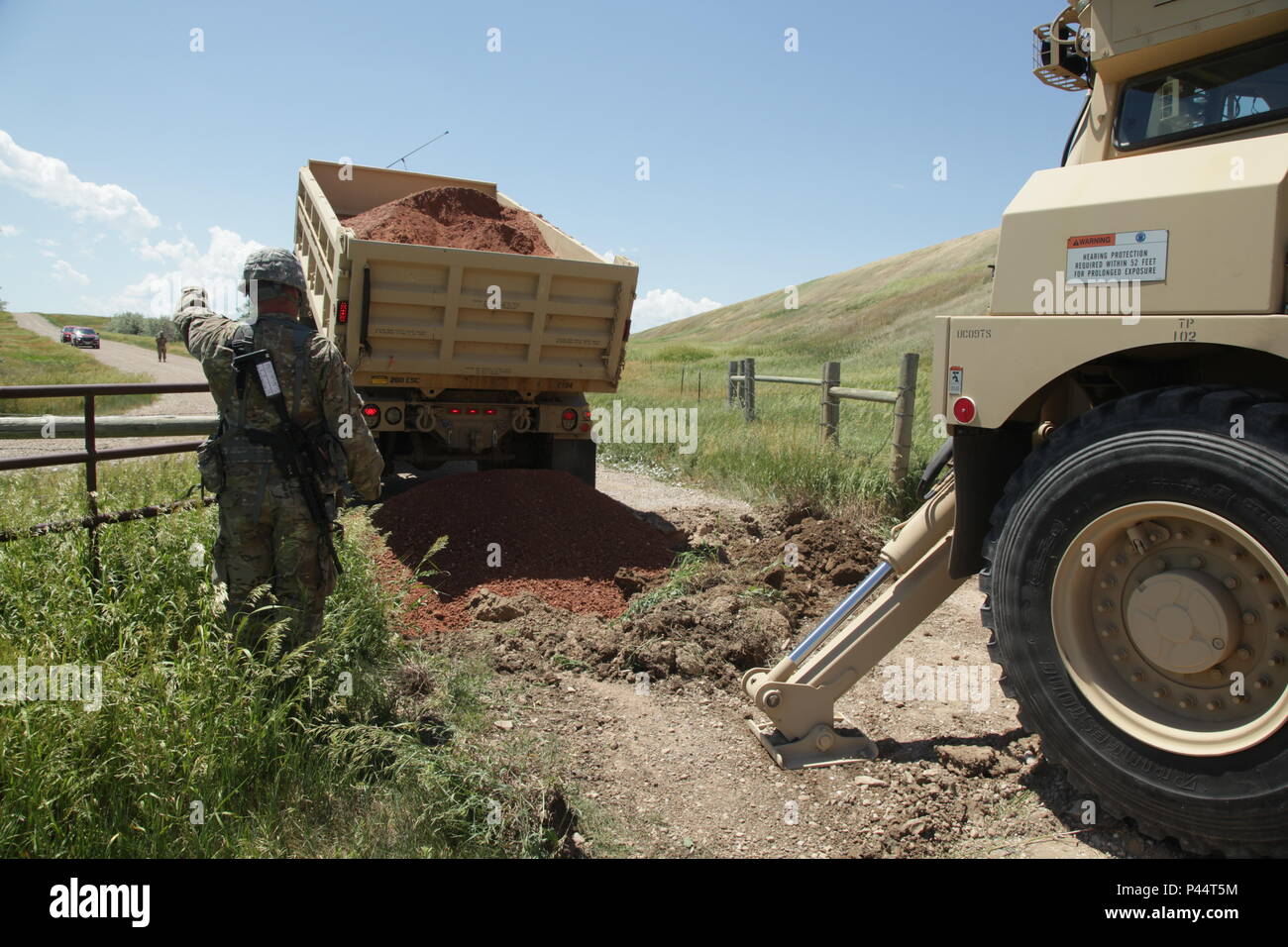 U.S. Army Sgt. Jed Laber with the 260th Engineer Support Company ...