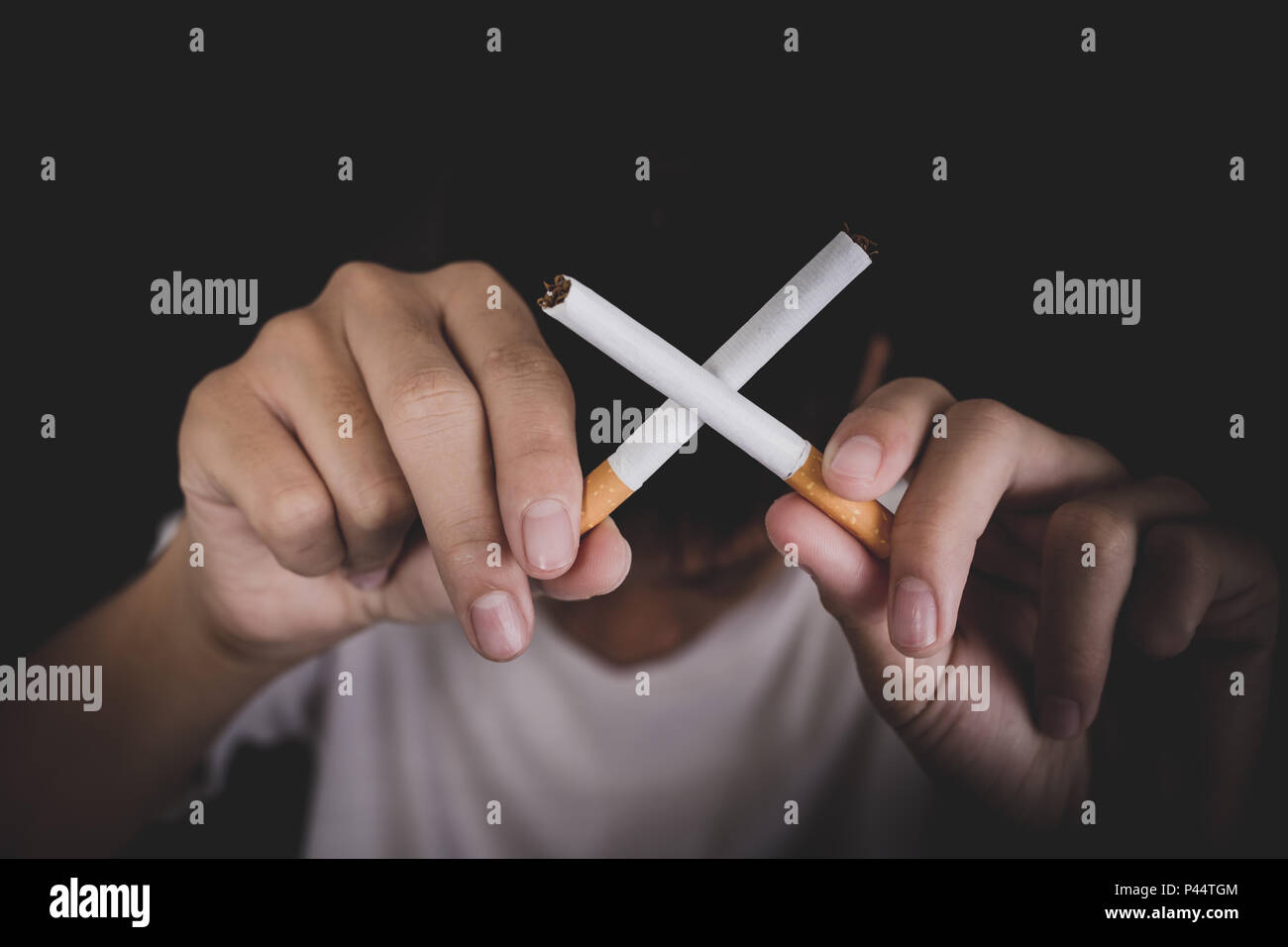Boy refuse to smoke, World No Tobacco Day Stock Photo - Alamy
