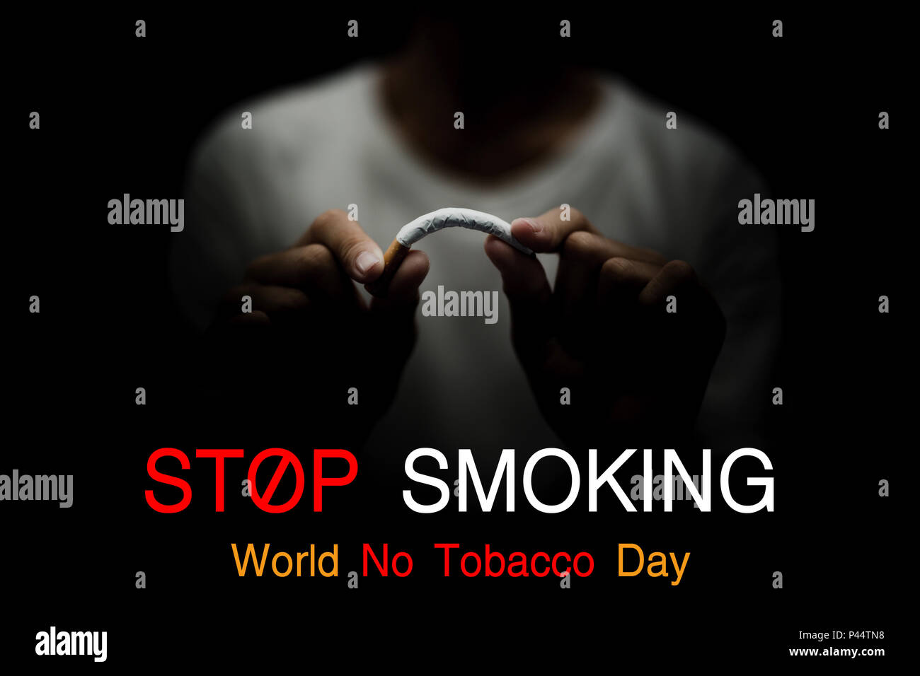 Boy refuse to smoke, World No Tobacco Day Stock Photo - Alamy