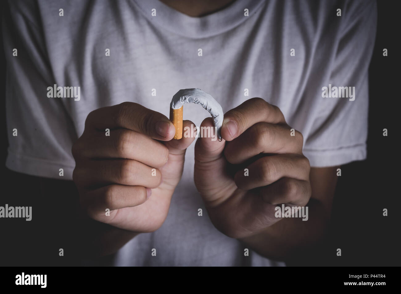 Boy refuse to smoke, World No Tobacco Day Stock Photo - Alamy