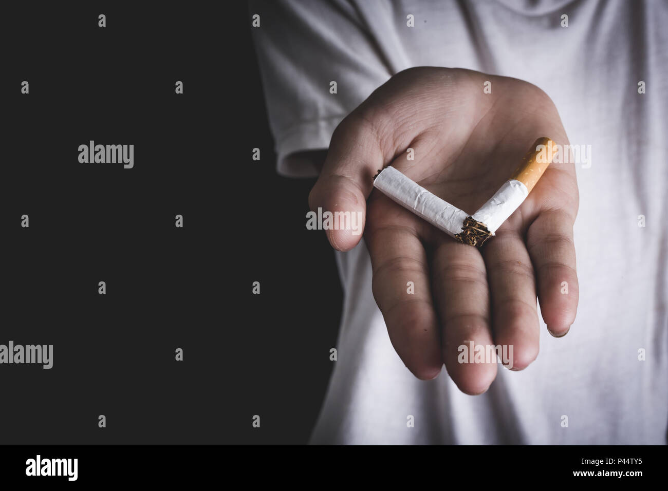 Boy refuse to smoke, World No Tobacco Day Stock Photo - Alamy