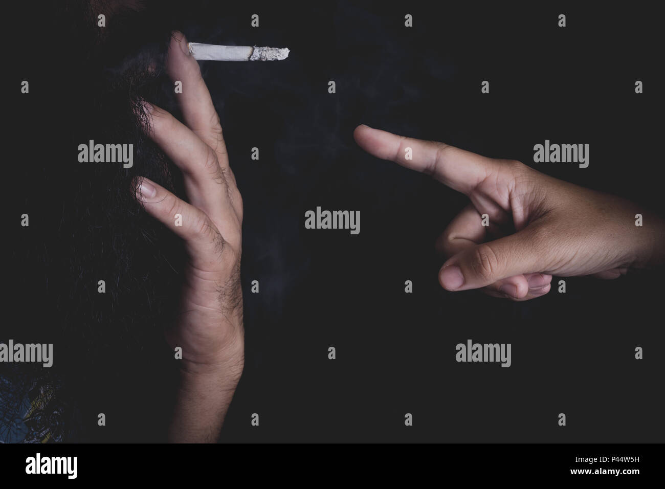 Women refuse to smoke, World No Tobacco Dayconcept Stock Photo - Alamy