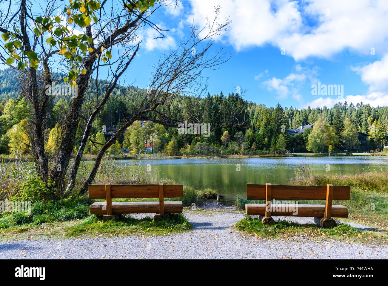 Lake Wildsee at Seefeld in Tirol, Austria - Europe Stock Photo - Alamy