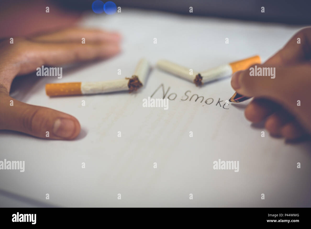 Child refuse to smoke, World No Tobacco Day Stock Photo - Alamy