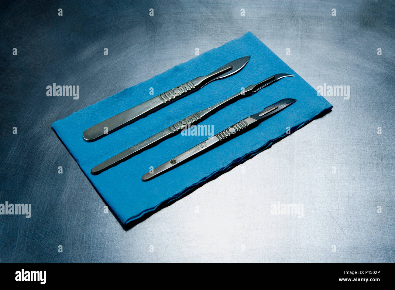 Surgical instrument on stainless steel Stock Photo - Alamy