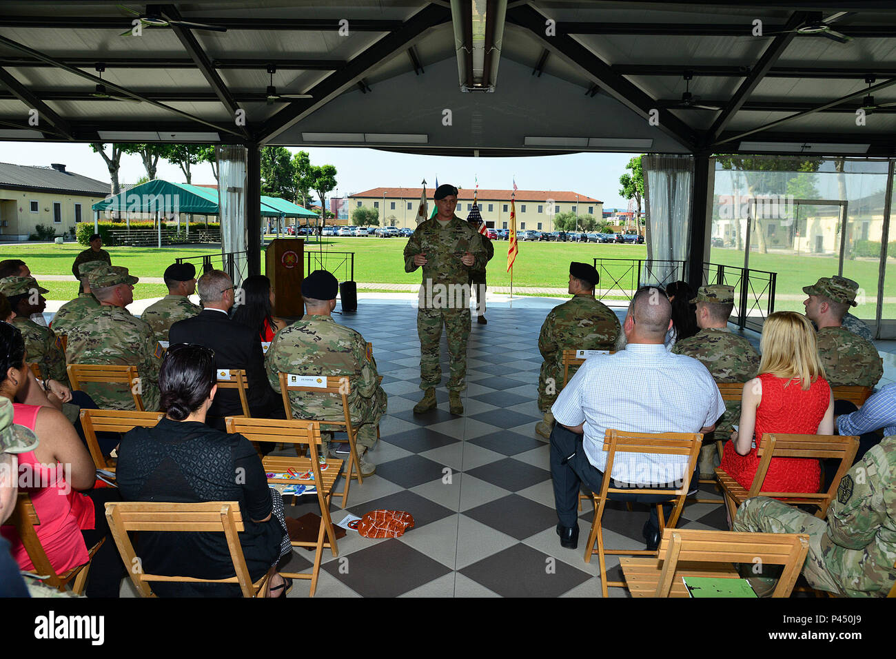 U. S. Army Col. Steven M. Marks, commander of Garrison Italy, June 29 ...