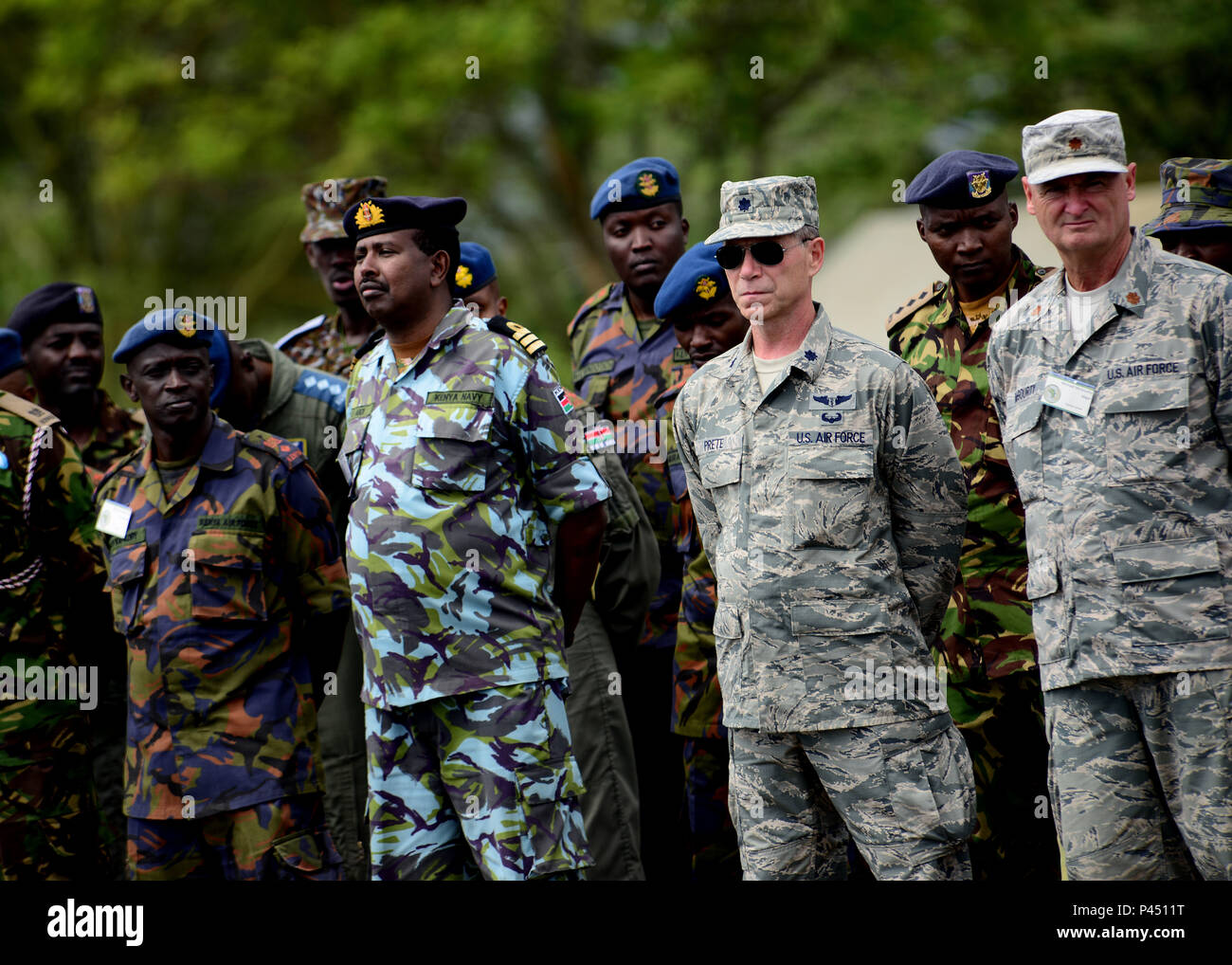 African Partnership Flight Kenya participants stand in formation during ...