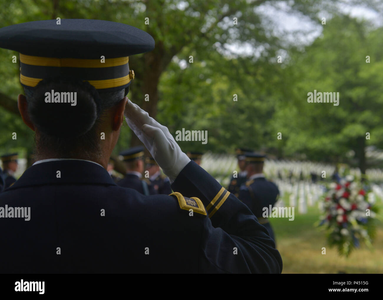 Members of the honor guard salute to honor of returned Sgt. 1st Class ...