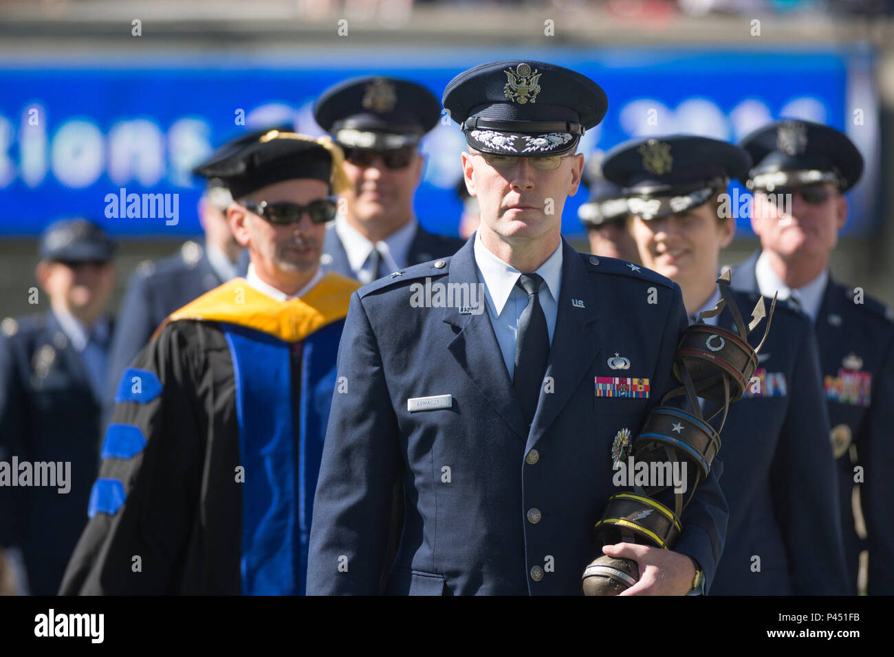 Brig. Gen. Andrew Armacost, Dean of the Faculty, leads his staff into ...