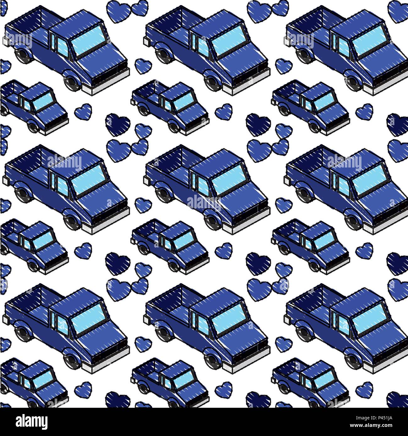 van vehicle isometric pattern Stock Vector Image & Art - Alamy