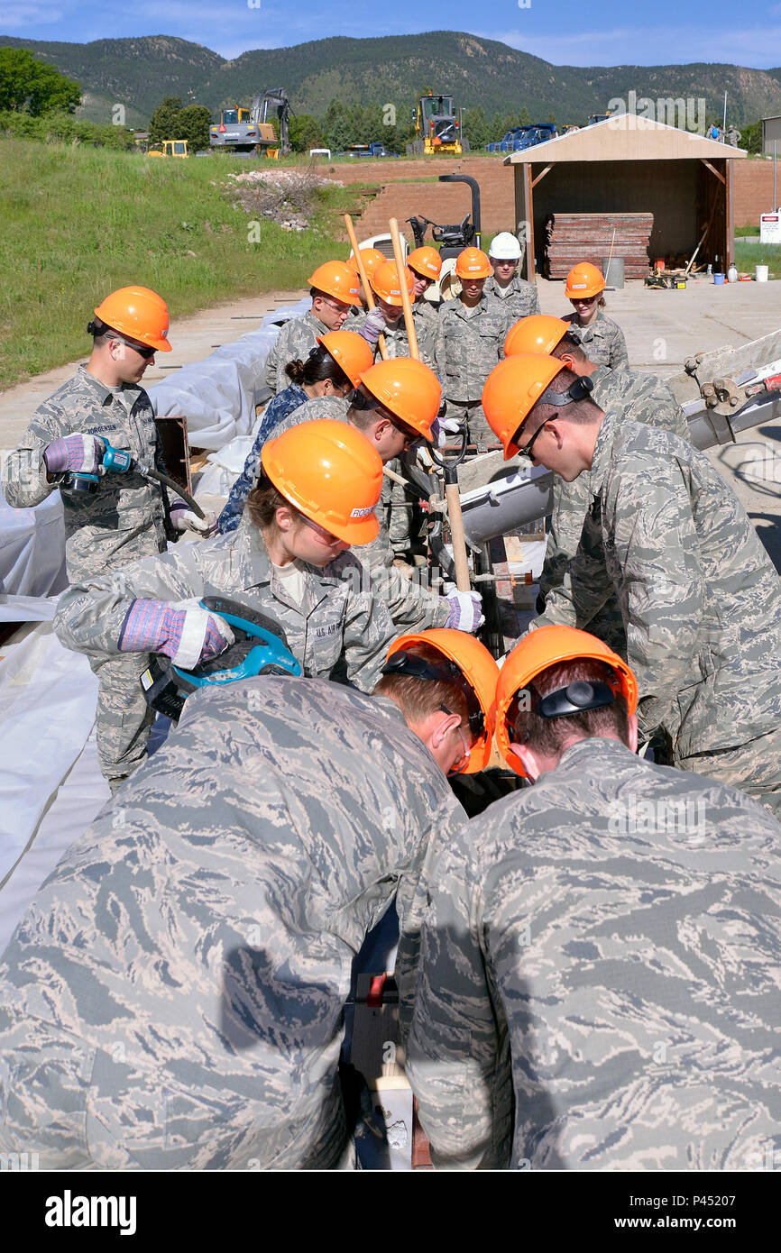 Cadets learn how to lay and finish concrete during Field Engineering ...