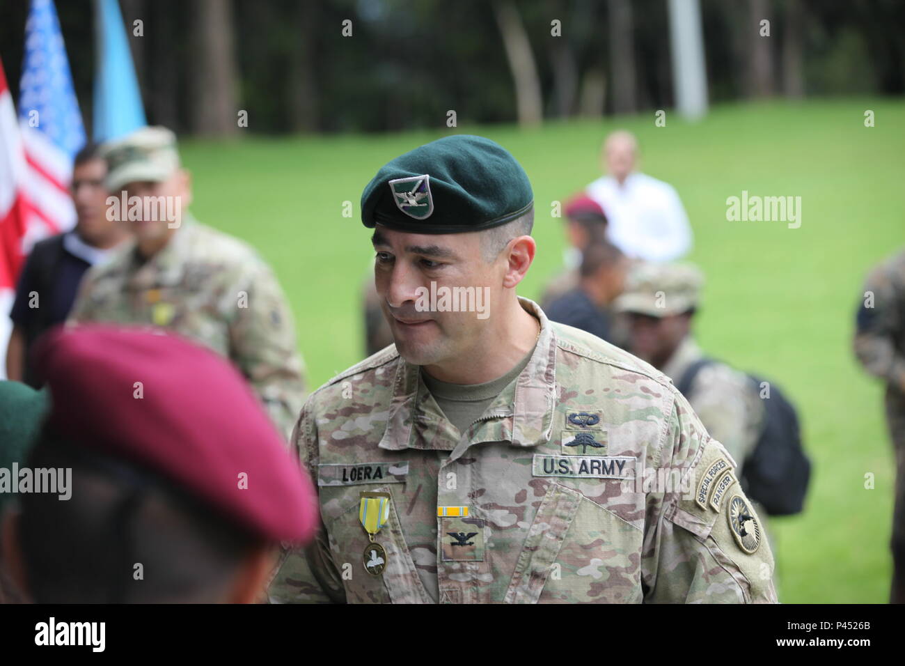 U.S. Army Col. Marvin Loera, Special Operations Command-South shakes ...