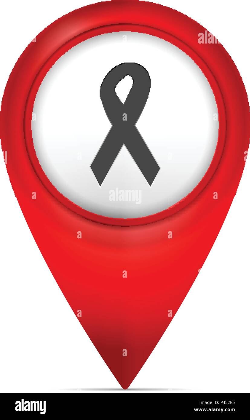 Map pin on ribbon Stock Vector Images - Alamy