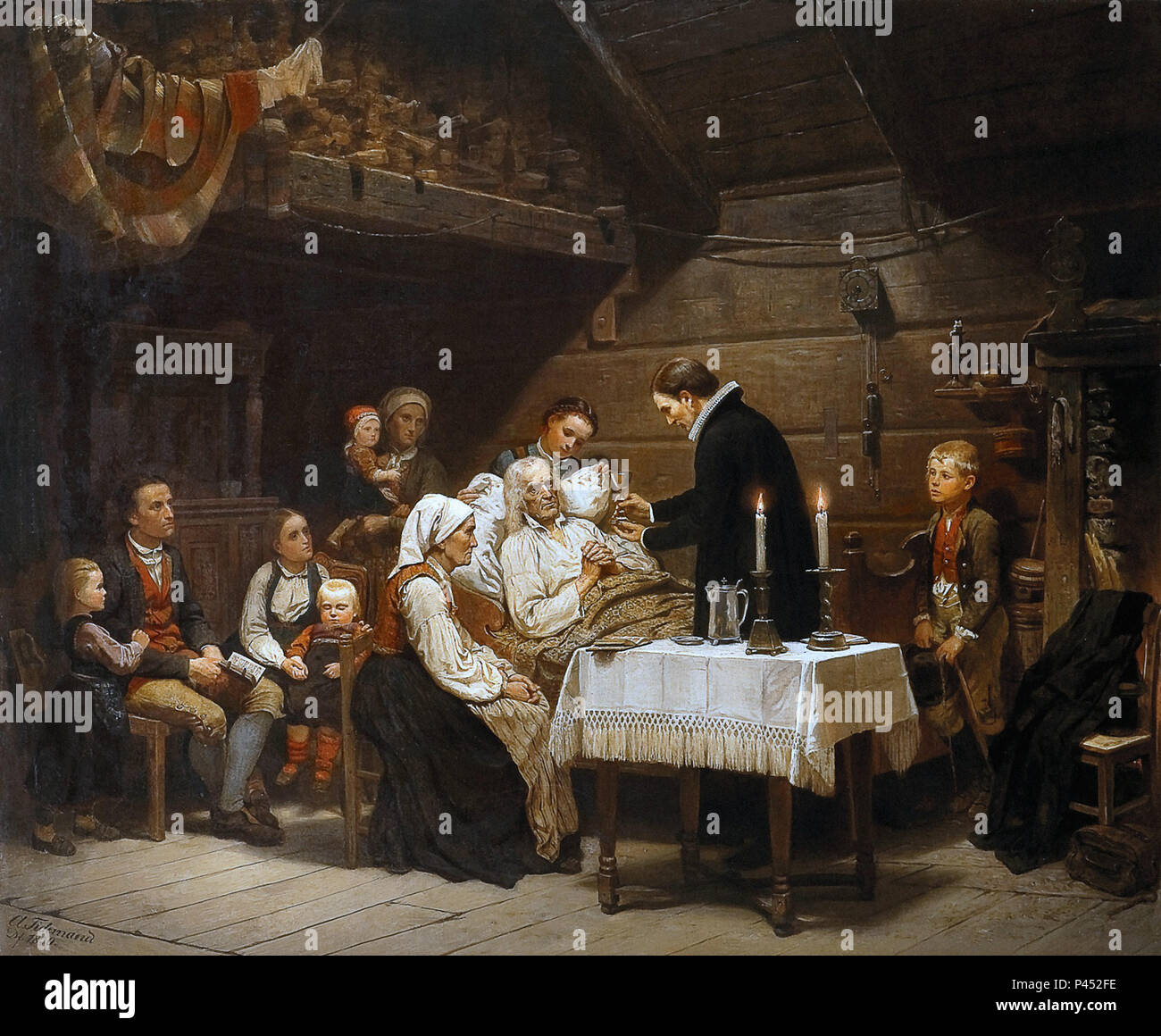 Tidemand Adolph - Last Rites Stock Photo - Alamy