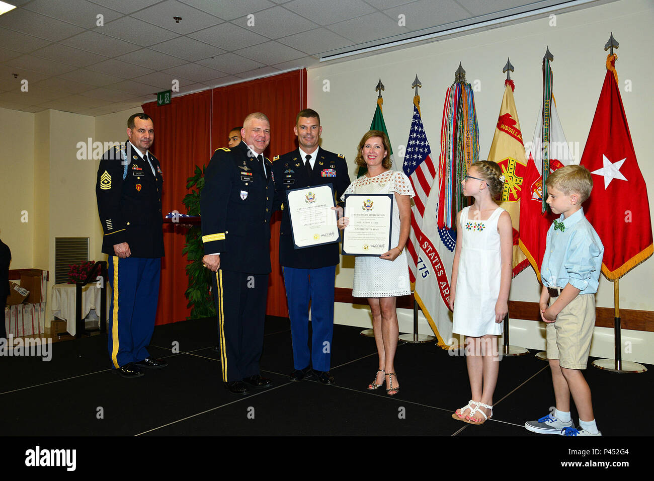 Lt. Col. Christopher C. Cox, assigned to U.S. Army Africa and wife ...