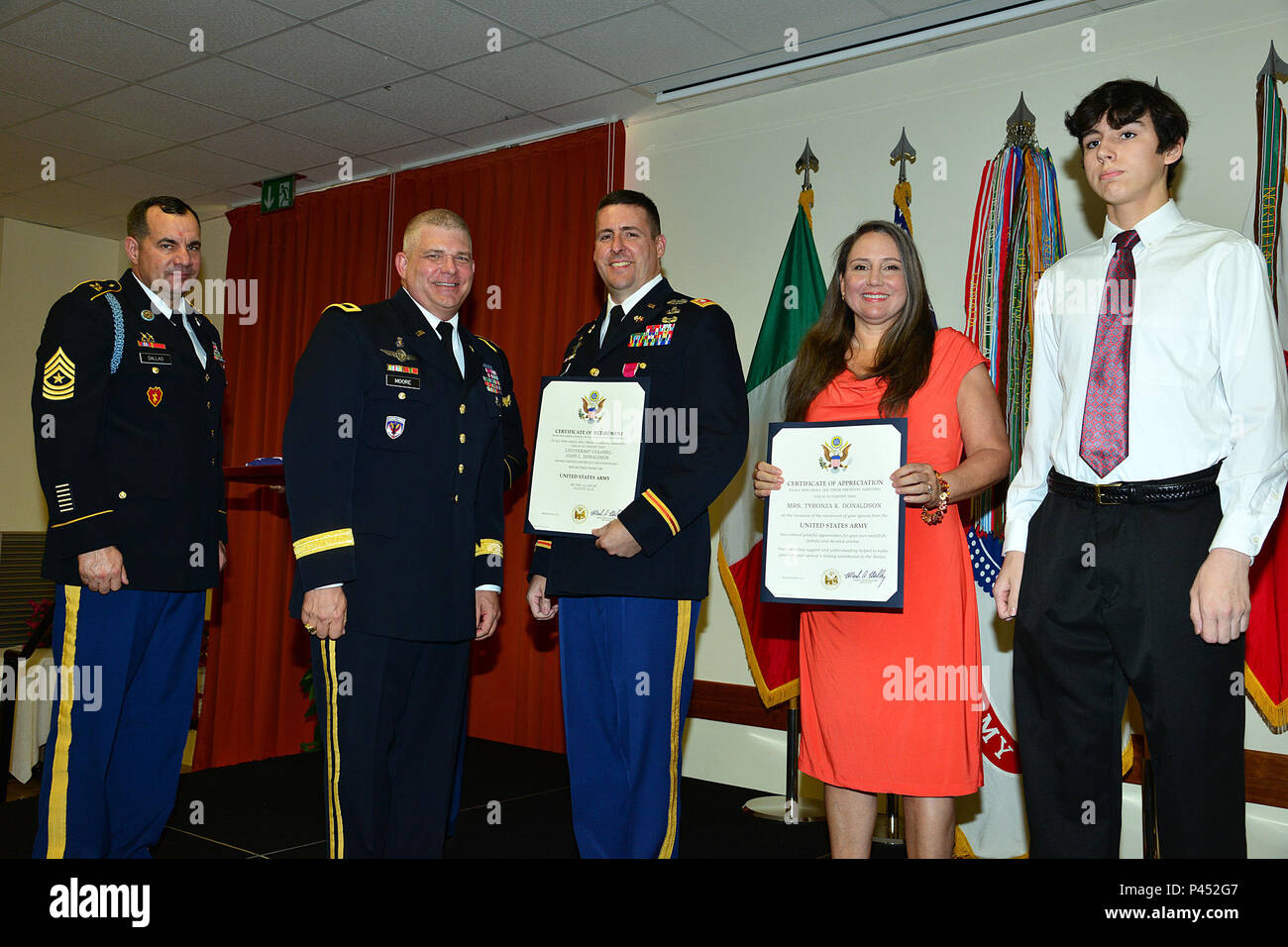 Lt. Col. John L. Donaldson, assigned to U.S. Army Africa and wife ...