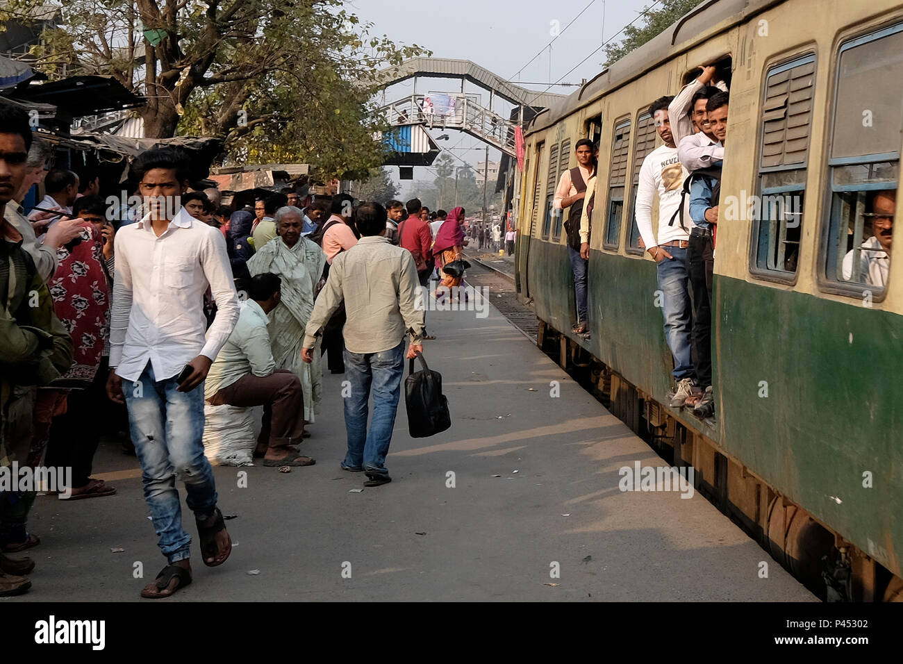 India, Kolkata, Park Circus railway station Stock Photo - Alamy