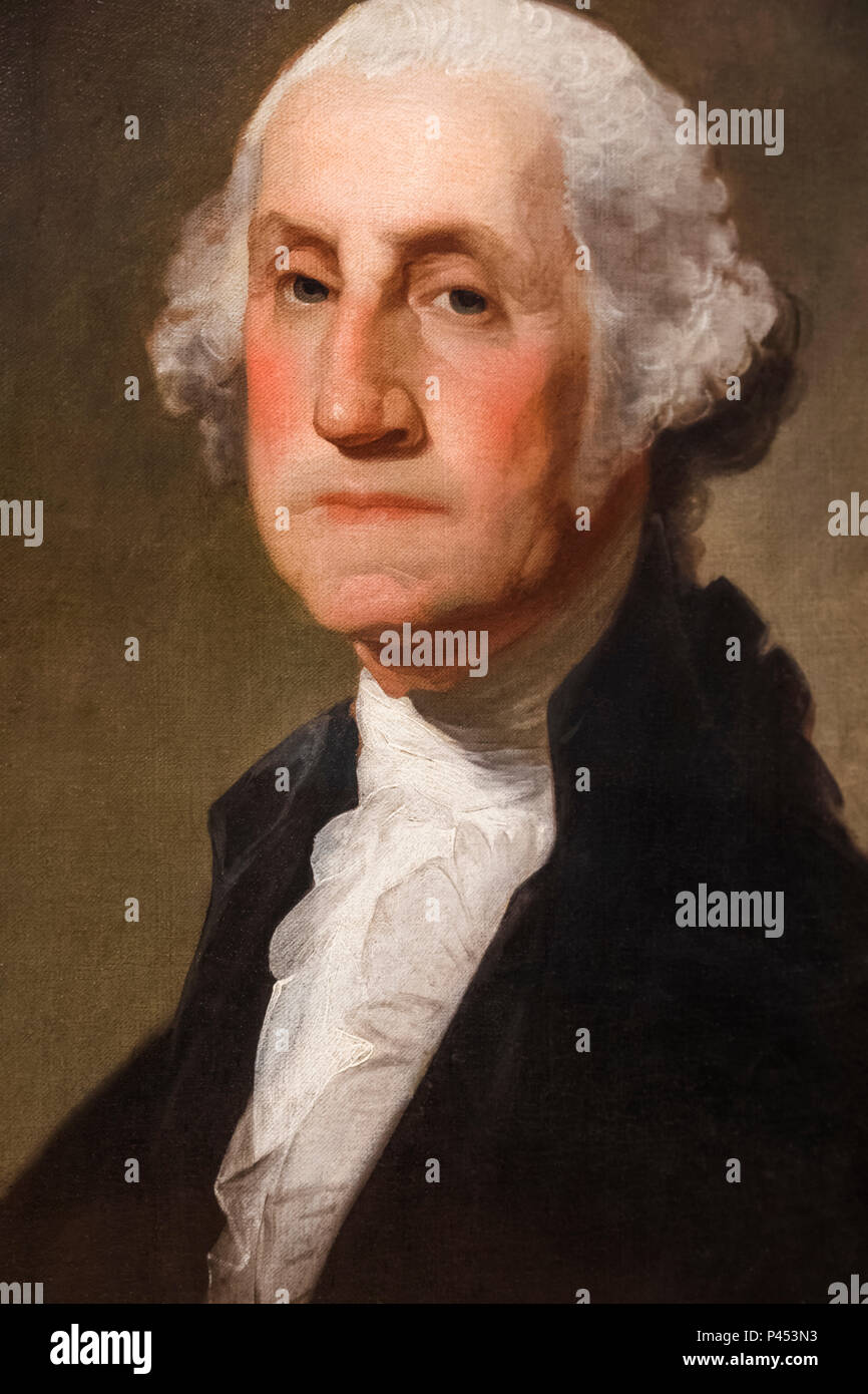 Portrait of George Washington by Gilbert Stuart Stock Photo - Alamy